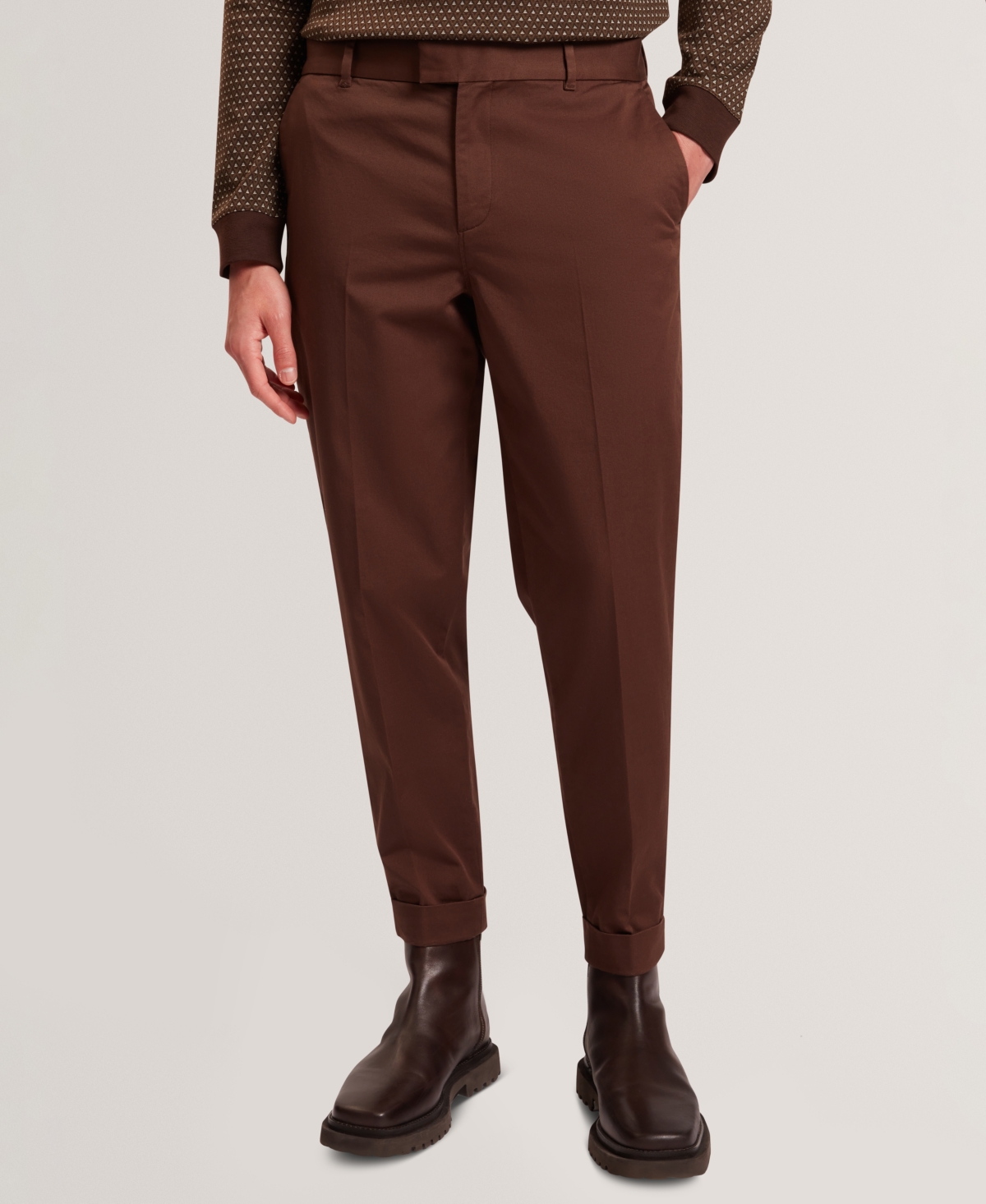 Click here for Ted Baker Mens Moses Linen Regular-Fit Pants - Dar... prices