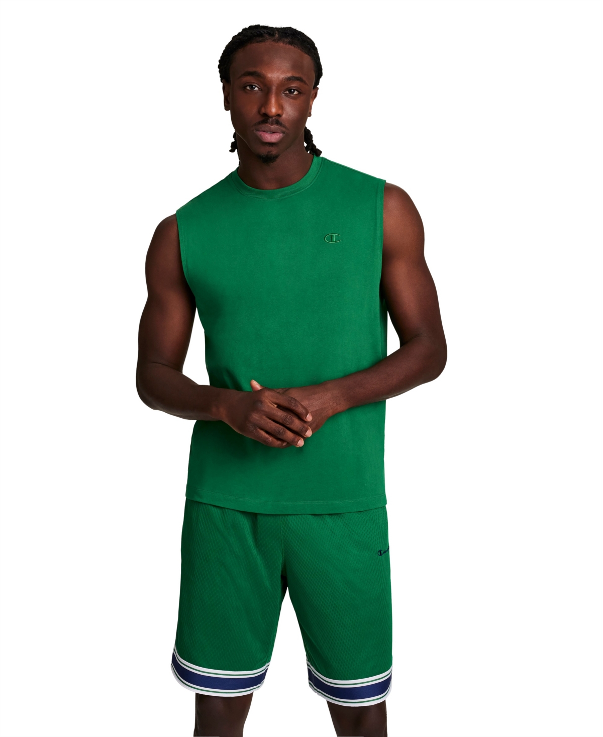Click here for Champion Mens Jersey Muscle Tank - Verdant Green prices