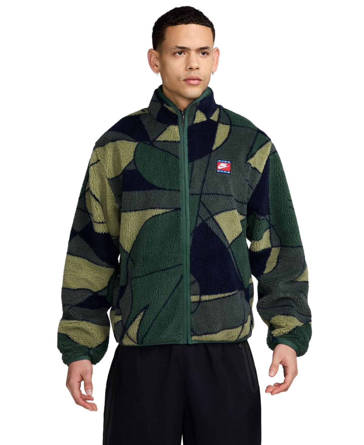 Click here for Nike Mens Sportswear Club Fleece Jacket - Fir/Ligh... prices