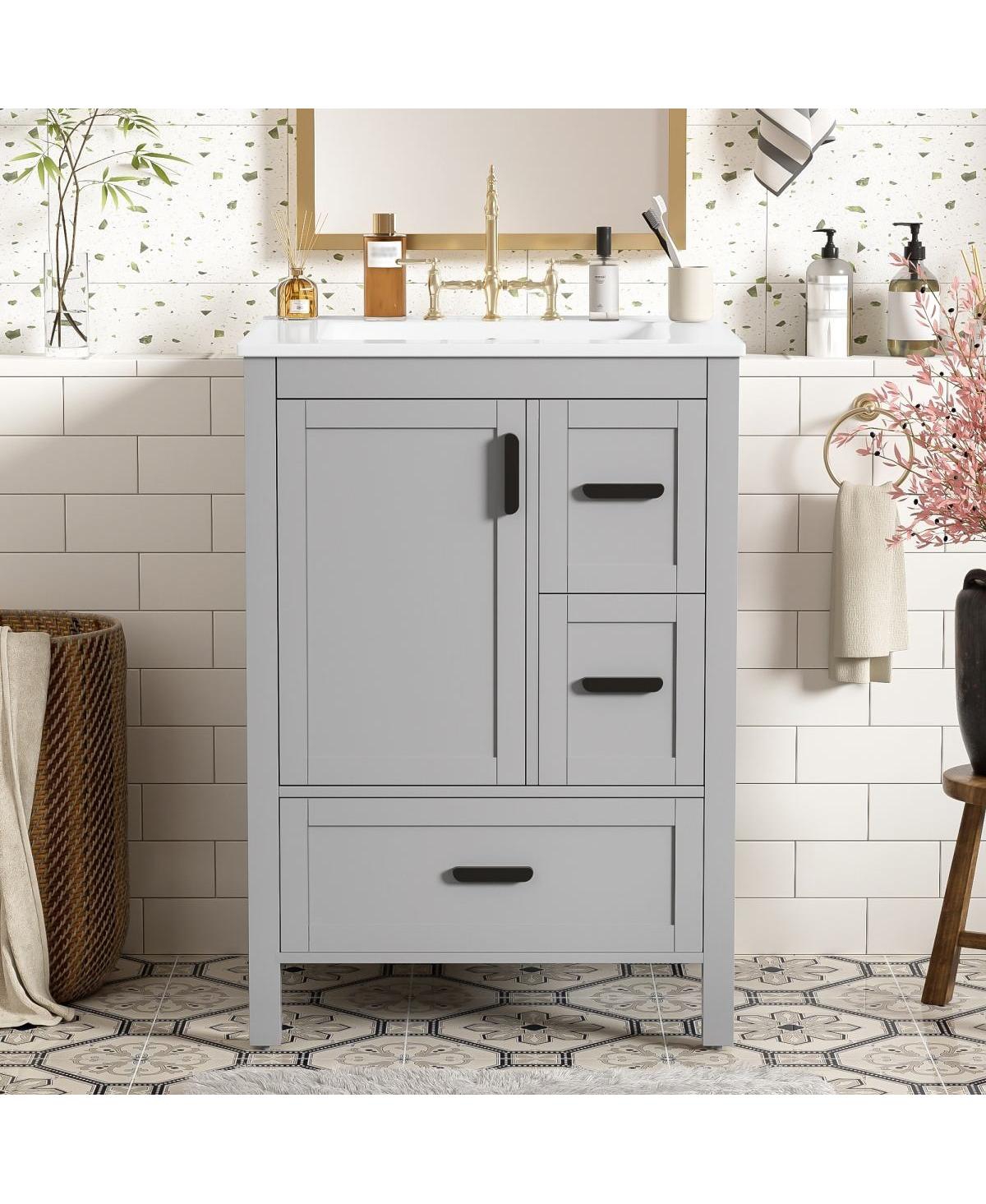 Click here for Thirtypeachy 24 Modern Solid Wood Mdf Vanity With... prices