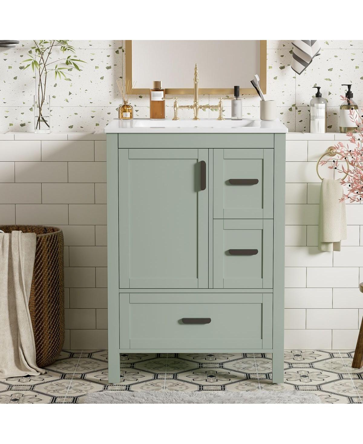 Click here for Thirtypeachy 24 Modern Solid Wood Mdf Vanity With... prices