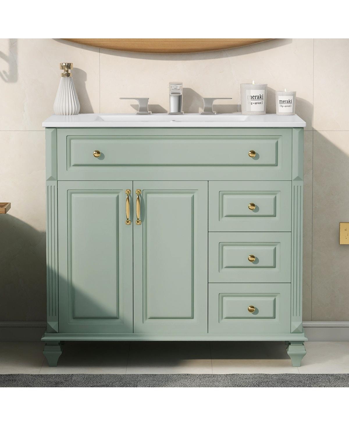 Click here for Thirtypeachy 36 Solid Wood Bathroom Vanity With Si... prices