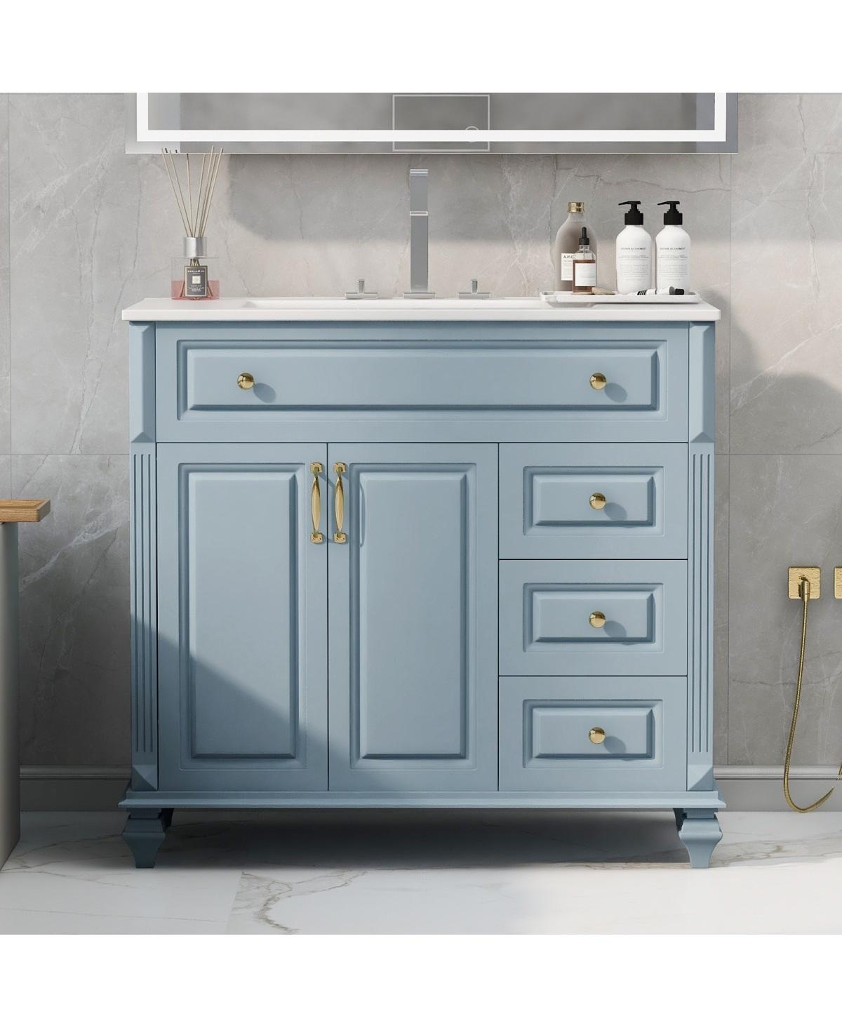Click here for Thirtypeachy 36 Solid Wood Bathroom Vanity With Si... prices