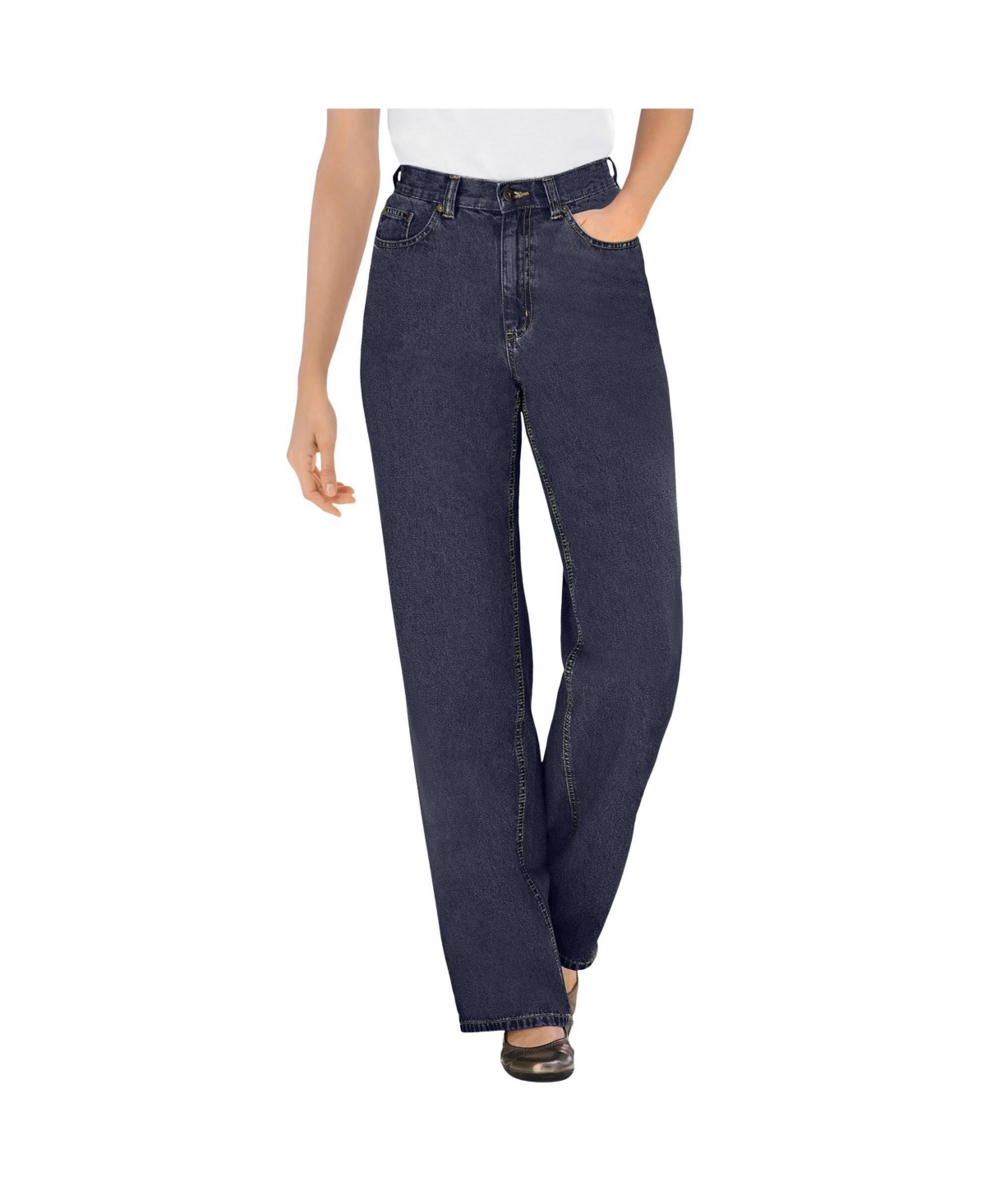 Click here for Woman Within Petite Perfect Relaxed All-Cotton Den... prices