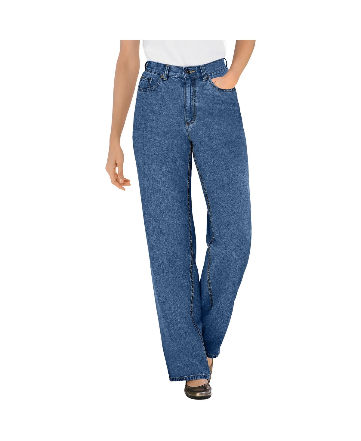 Click here for Woman Within Petite Perfect Relaxed All-Cotton Den... prices
