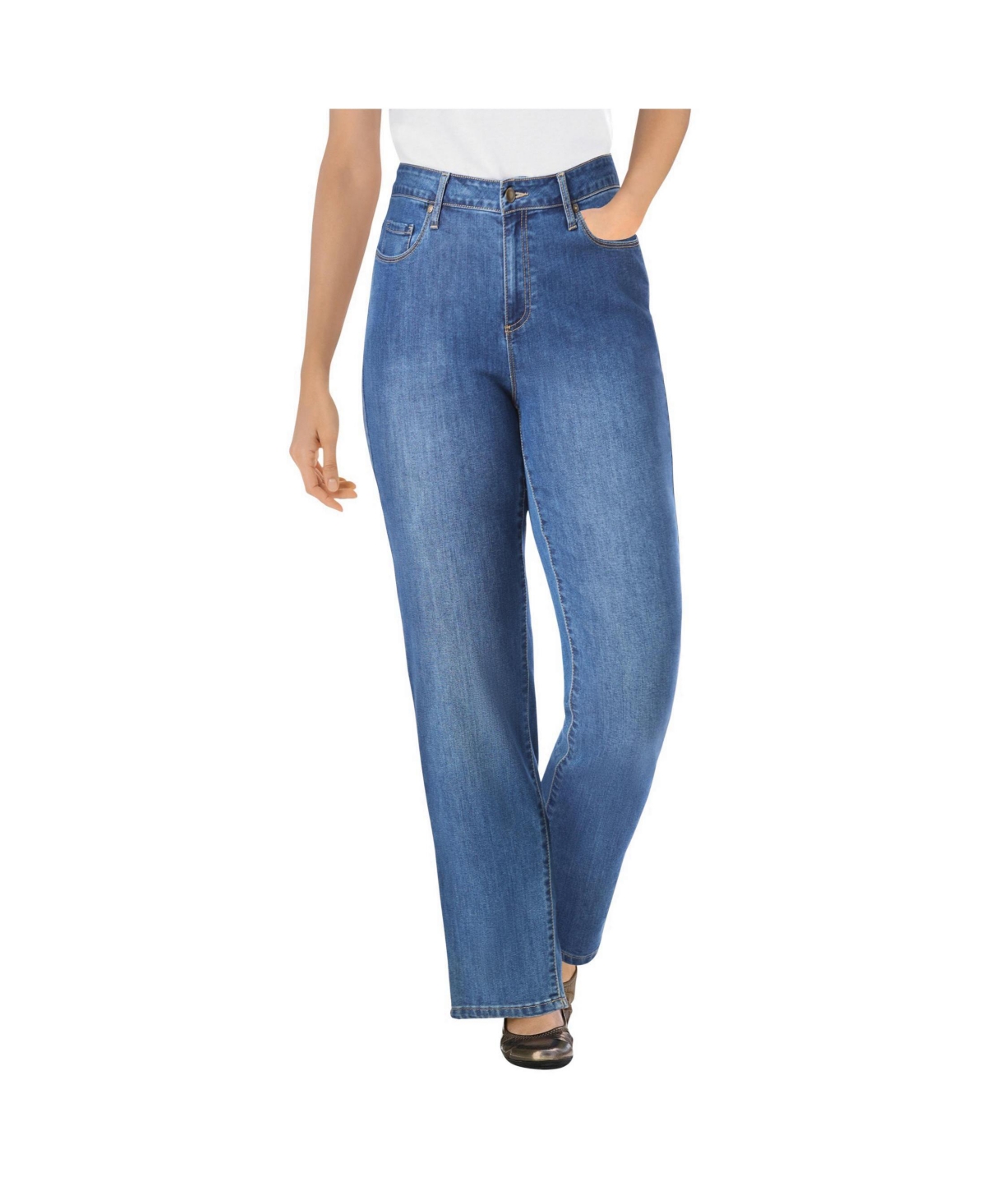 Click here for Woman Within Petite Perfect Relaxed All-Cotton Den... prices