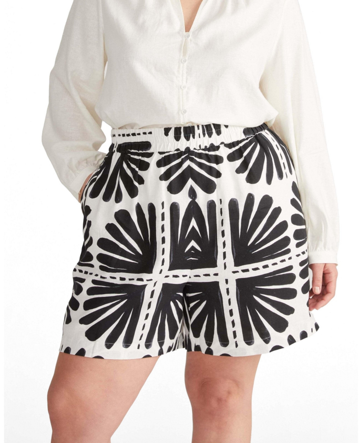 Click here for Universal Standard Plus Size Juniper Linen Easy Pu... prices