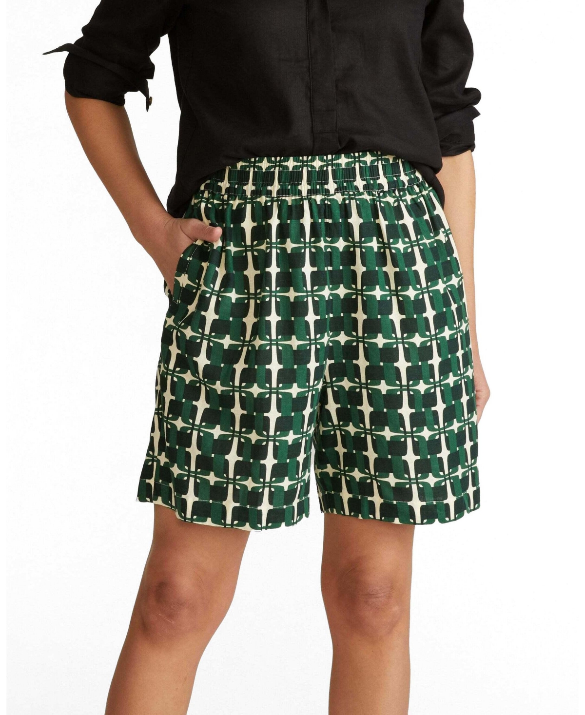 Click here for Universal Standard Plus Size Juniper Linen Easy Pu... prices