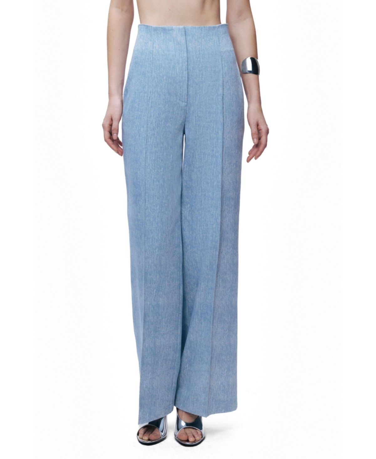 Click here for Nocturne Womens Wide-Leg Trousers - Blue prices