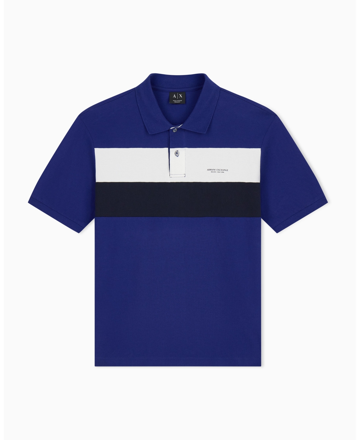 Click here for A|X Armani Exchange Mens Pique Color Block Polo Sh... prices