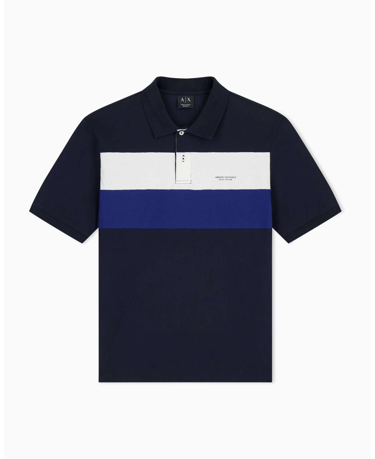 Click here for A|X Armani Exchange Mens Pique Color Block Polo Sh... prices