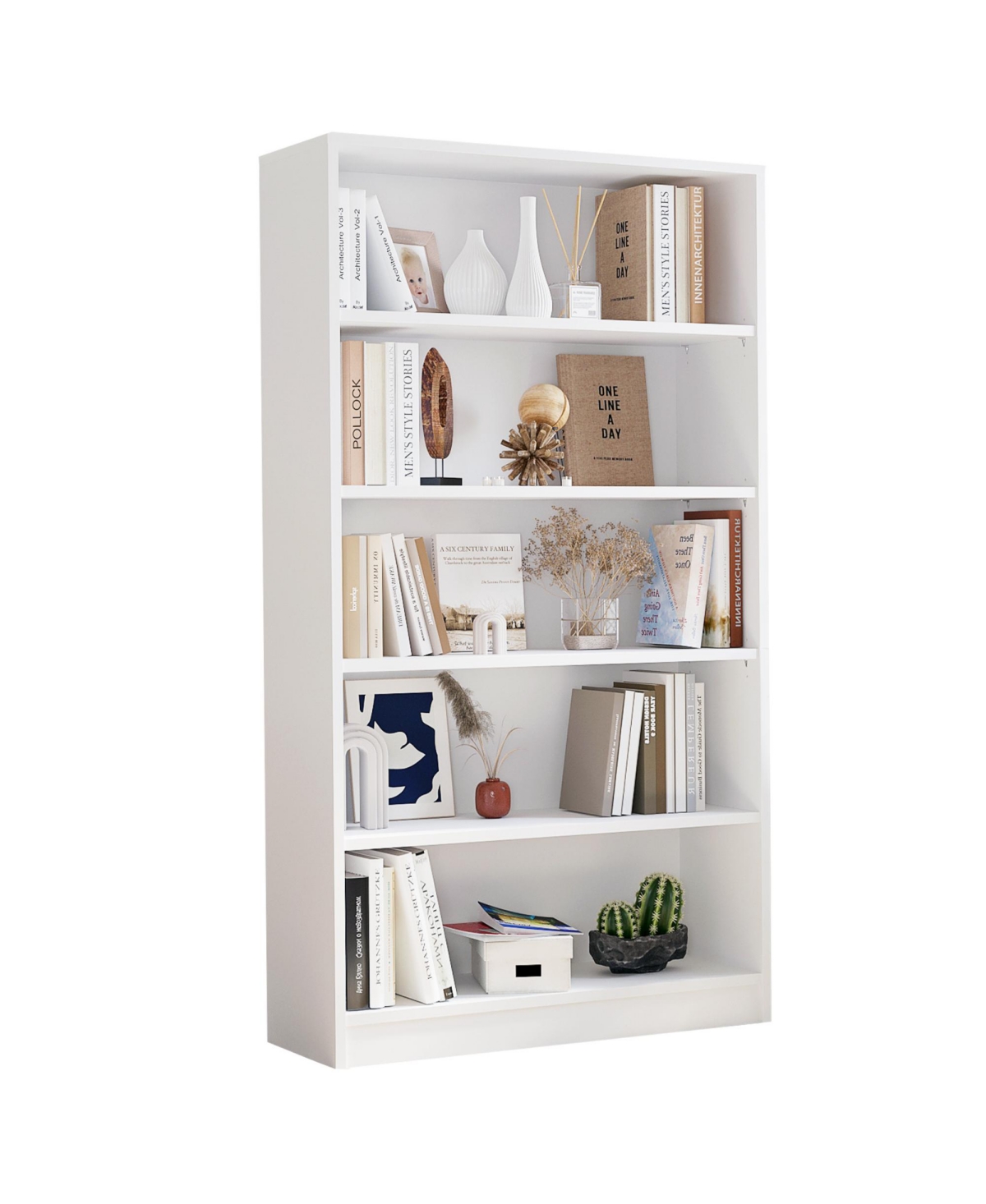 Click here for Rainsken 5 Shelf Modern Wood Bookshelf  60 Inch Ta... prices
