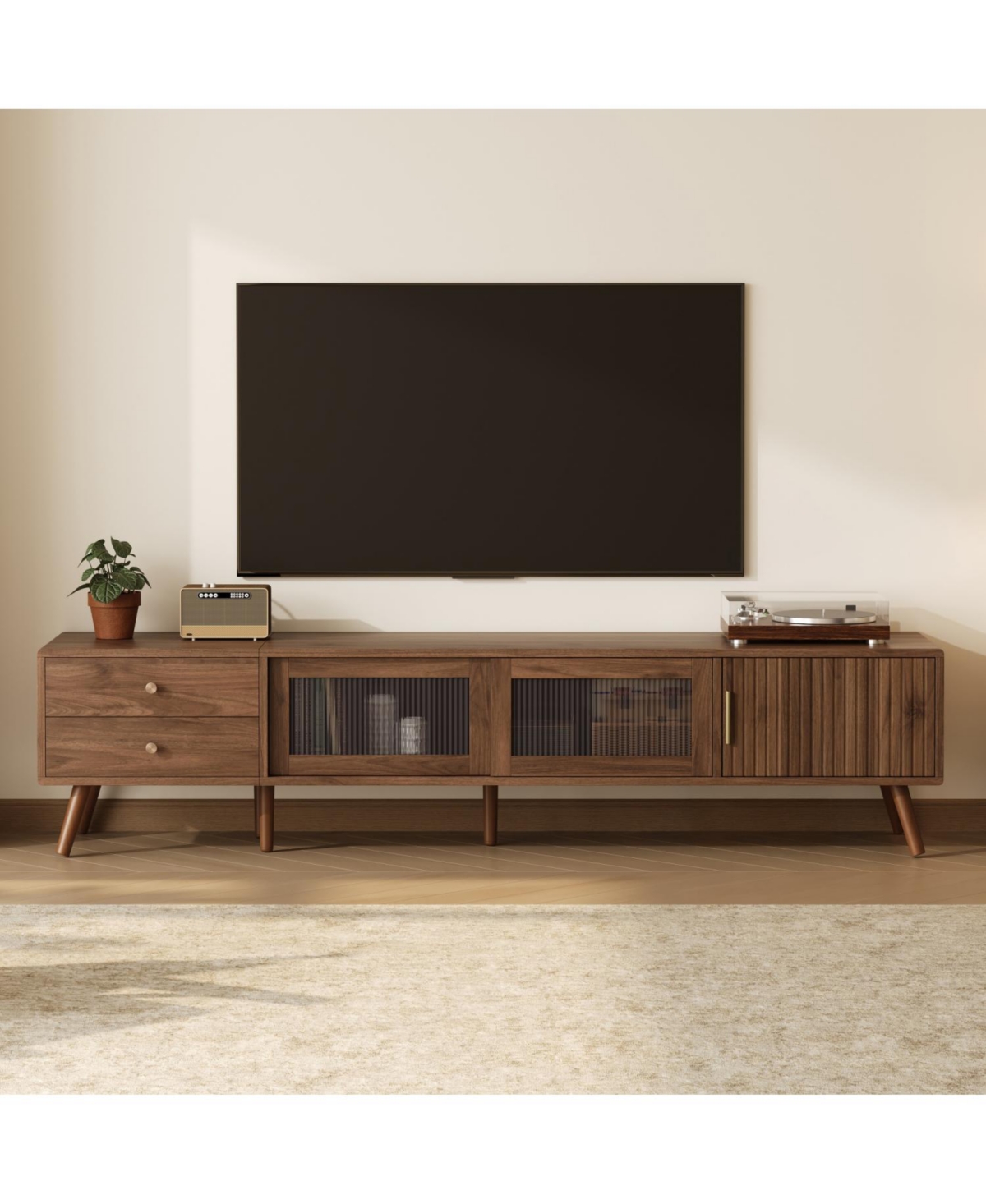 Click here for Rainsken Mid-Century Modern Tv Stand  76 Media Con... prices