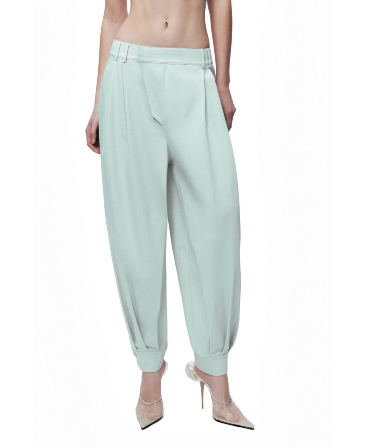 Click here for Nocturne Womens Draped Harem Trousers - Mint green prices
