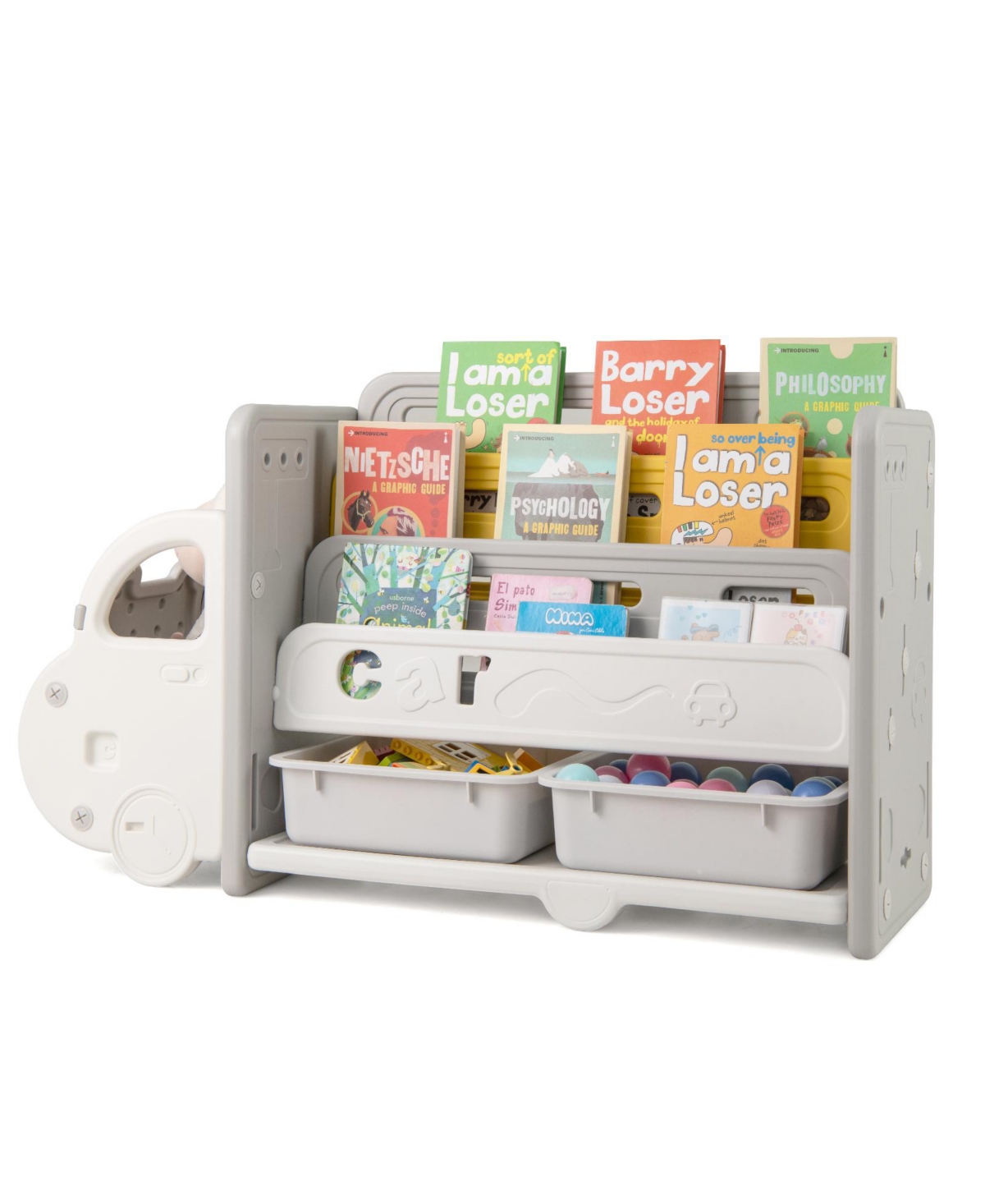 Click here for Slickblue Kids Car-Themed Bookshelf with Toy Stora... prices