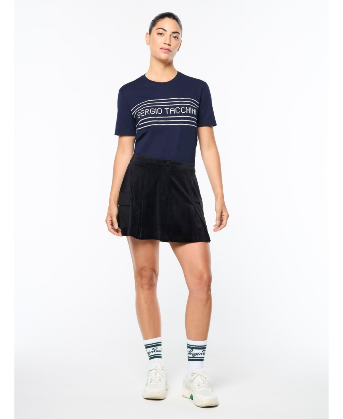 Click here for Sergio Tacchini Womens Adele Velour Skirt - Black... prices