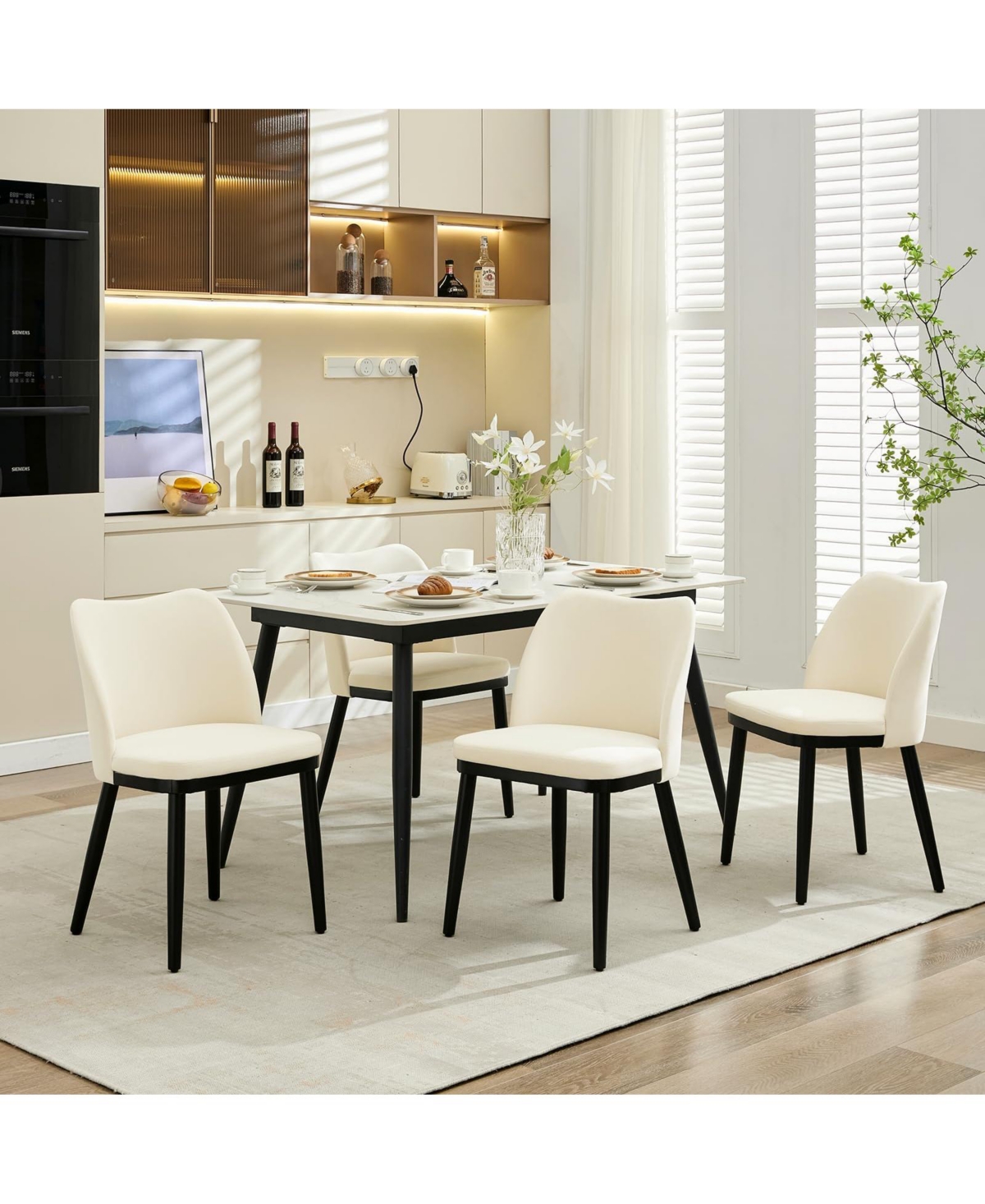 Click here for homfan Set of 4 or 6 Modern Fabric Dining Chairs U... prices