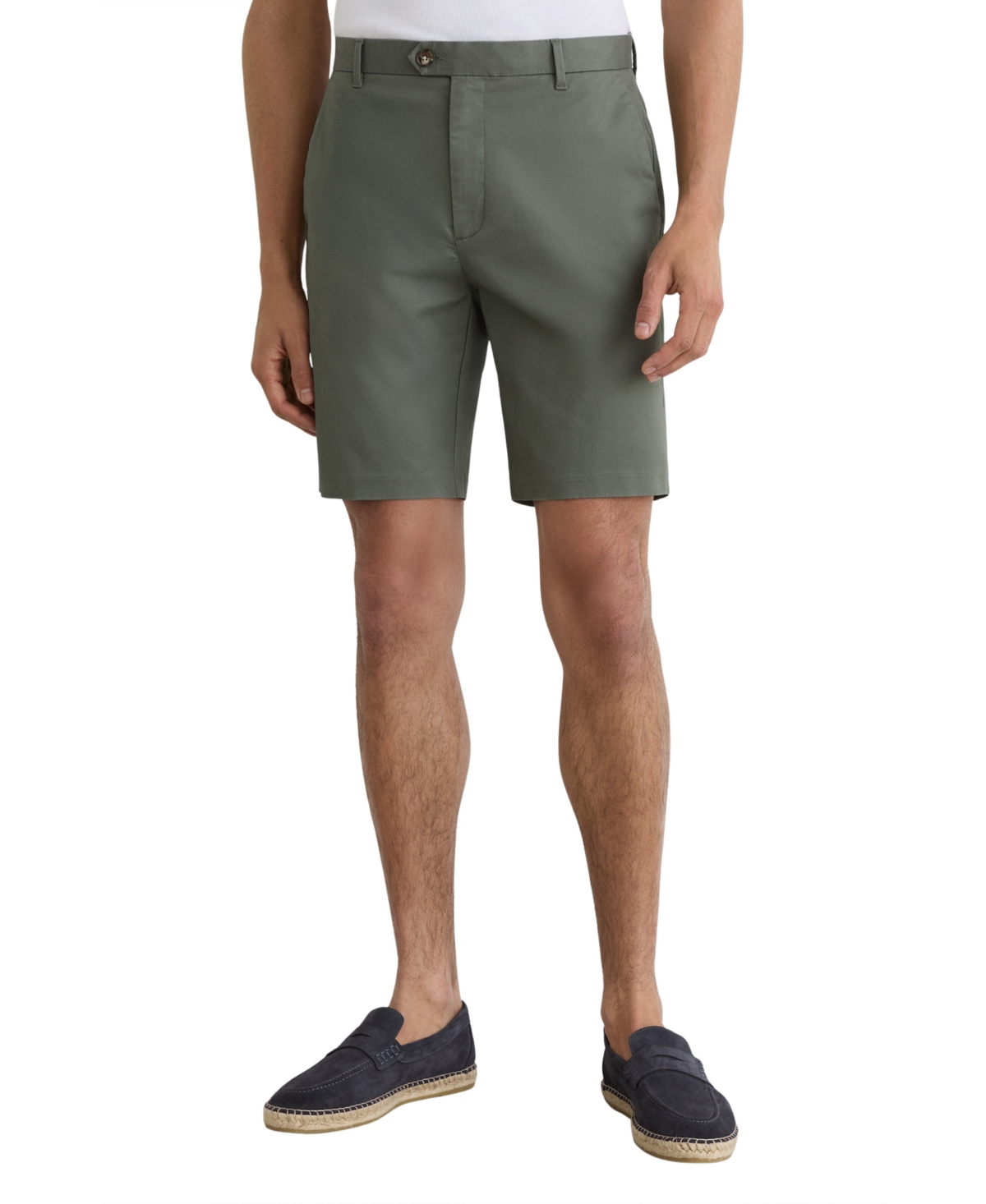 Click here for Reiss Mens Wicket Casual Chino Shorts - Sage Green prices