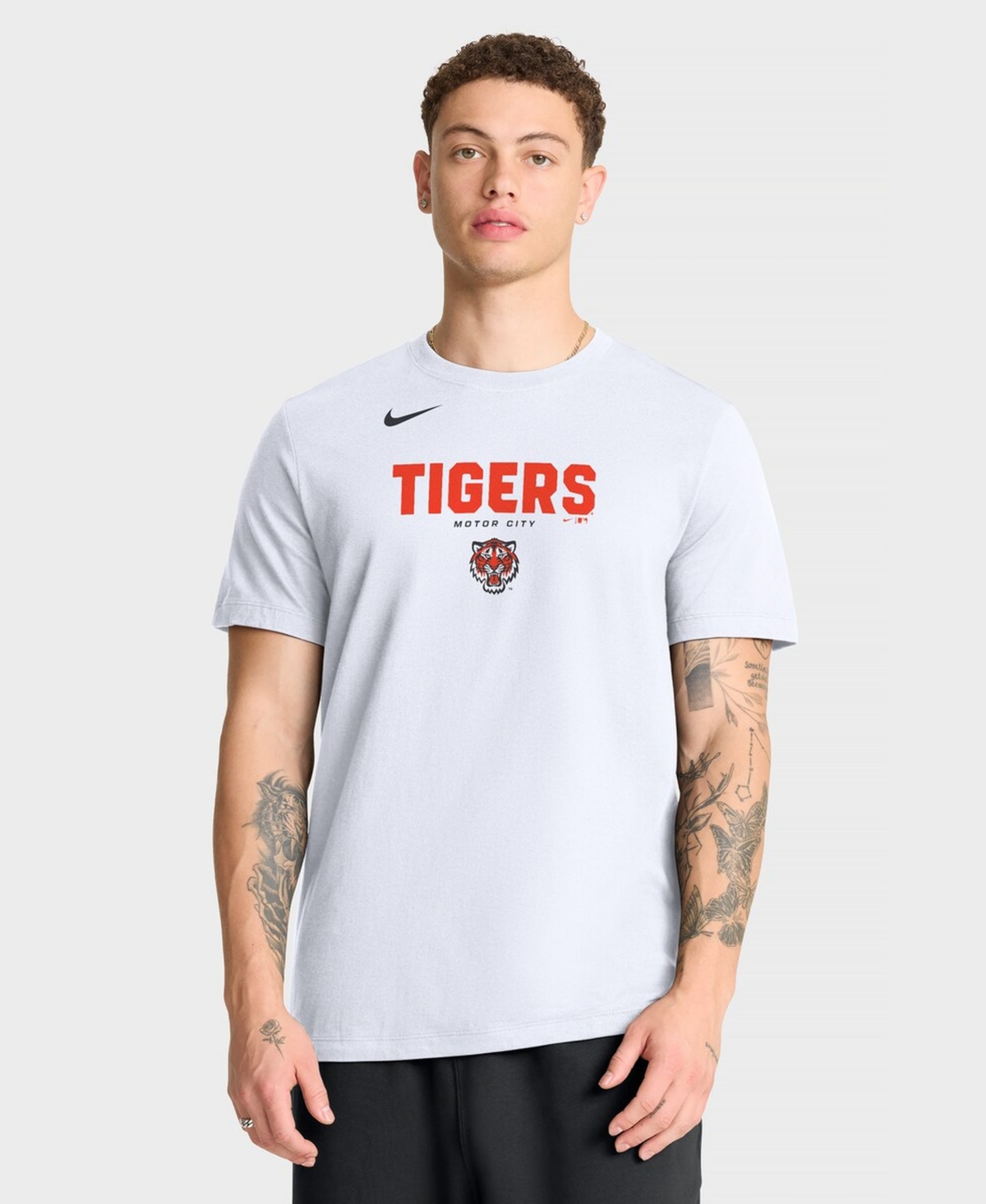 Click here for Nike Mens White Detroit Tigers Bold Team Name T-Sh... prices