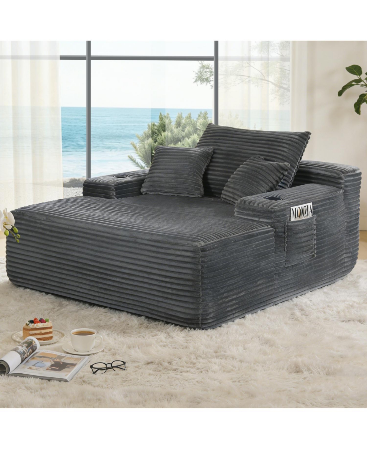Click here for Rainsken 65 Oversized Chaise Lounge Indoor  with T... prices