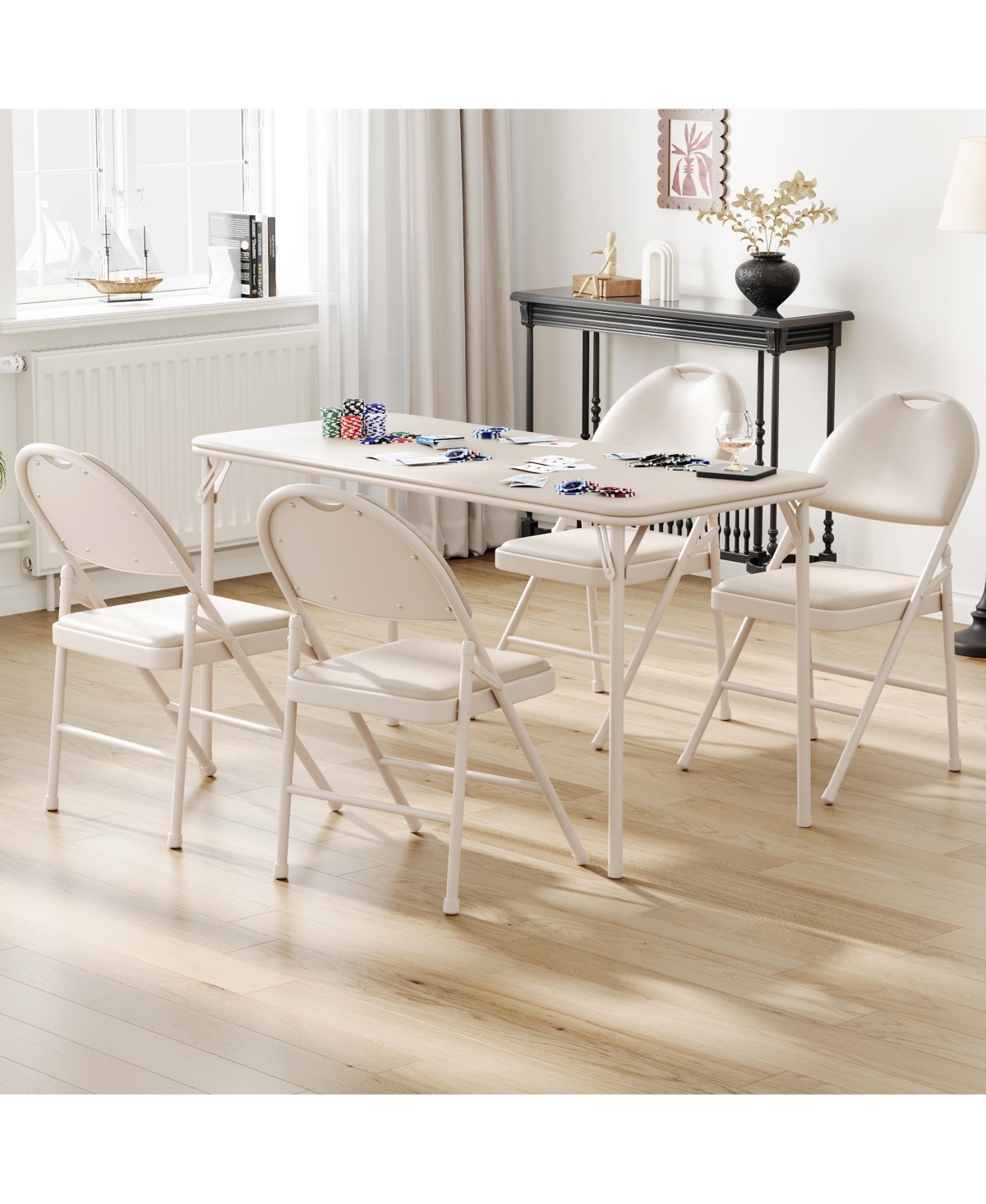 Click here for homfam Folding Table and Chairs Set of 5  48 Inch... prices