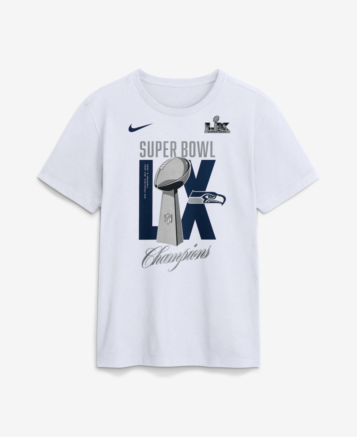Click here for Nike Mens White Seattle Seahawks Super Bowl Lx Cha... prices
