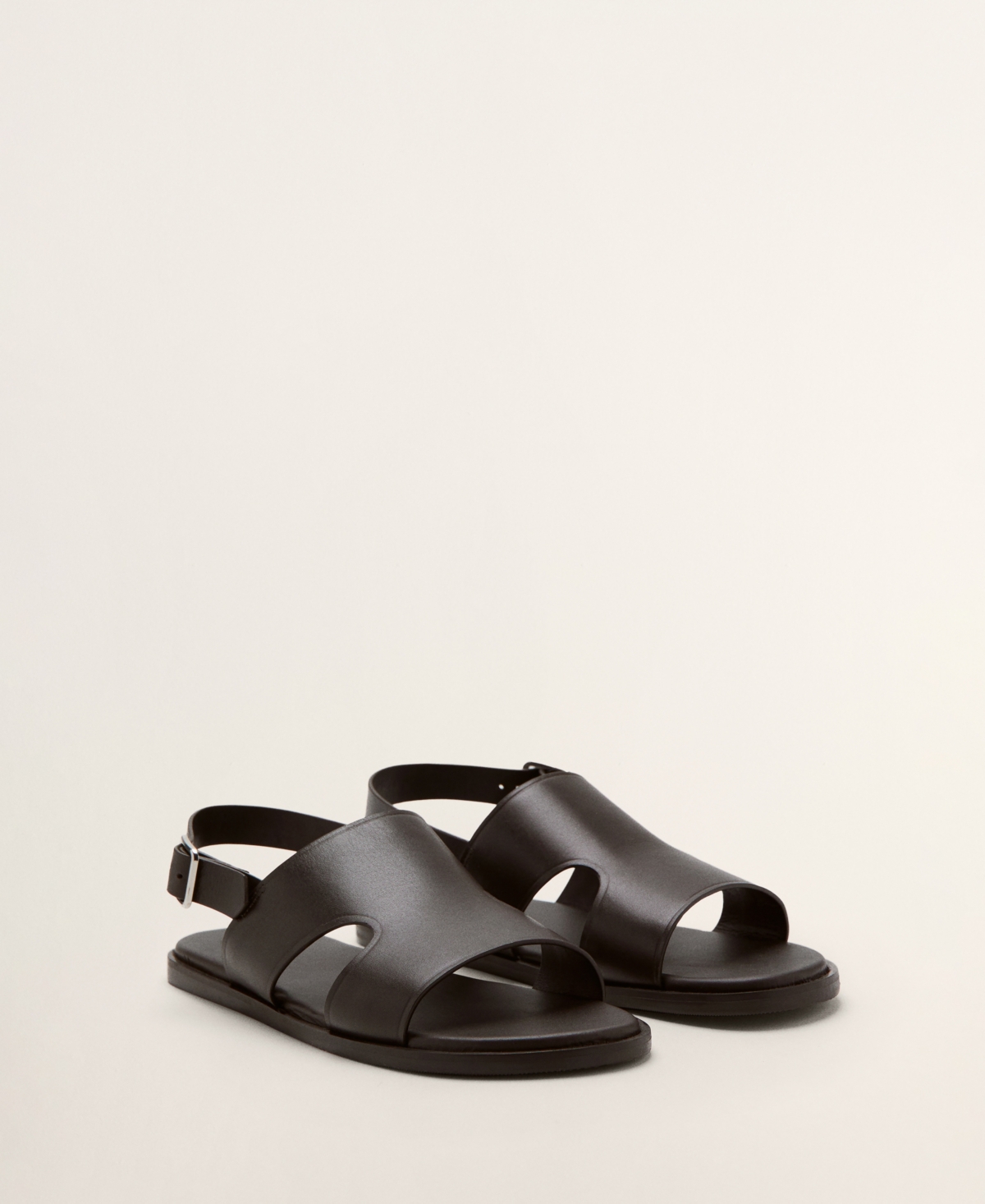 Click here for Mango Mens Leather Strap Sandals - Brown prices
