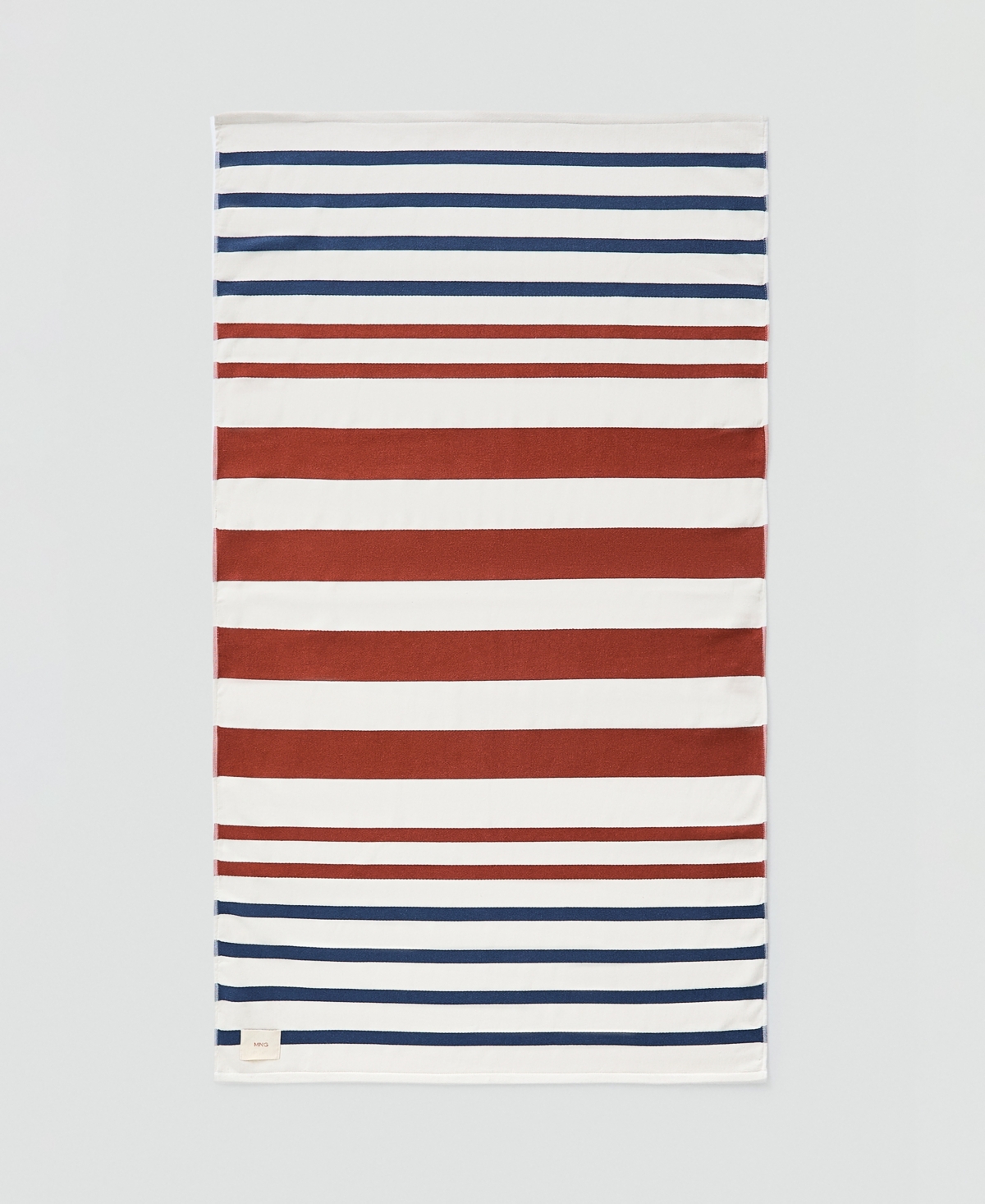 Click here for Mango Mens Cotton Striped Beach Towel - Red prices