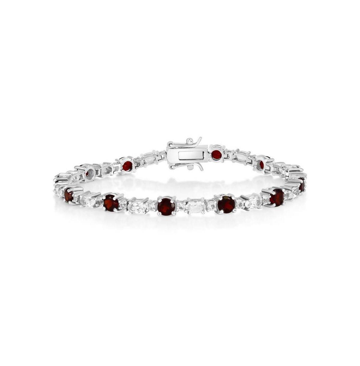 Click here for Simona Garnet and Topaz Oval and Round Bracelet in... prices