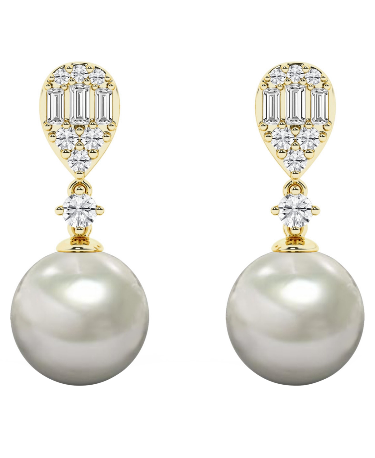 Click here for Macys Cultured Freshwater Pearl (8-9mm) & Diamond... prices
