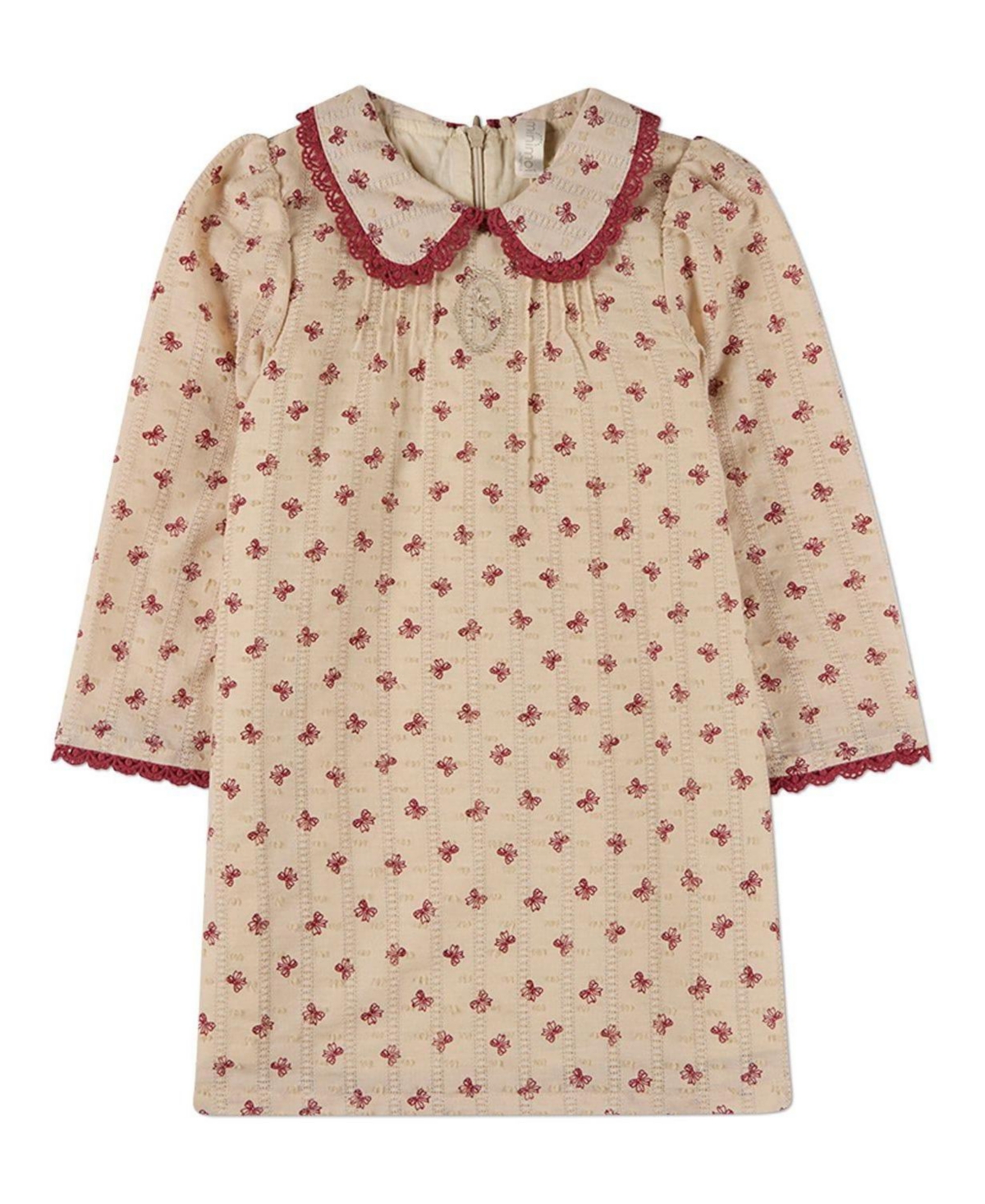 Click here for MeMoi Little Girls Embroidered-Bow 100 Cotton Poin... prices