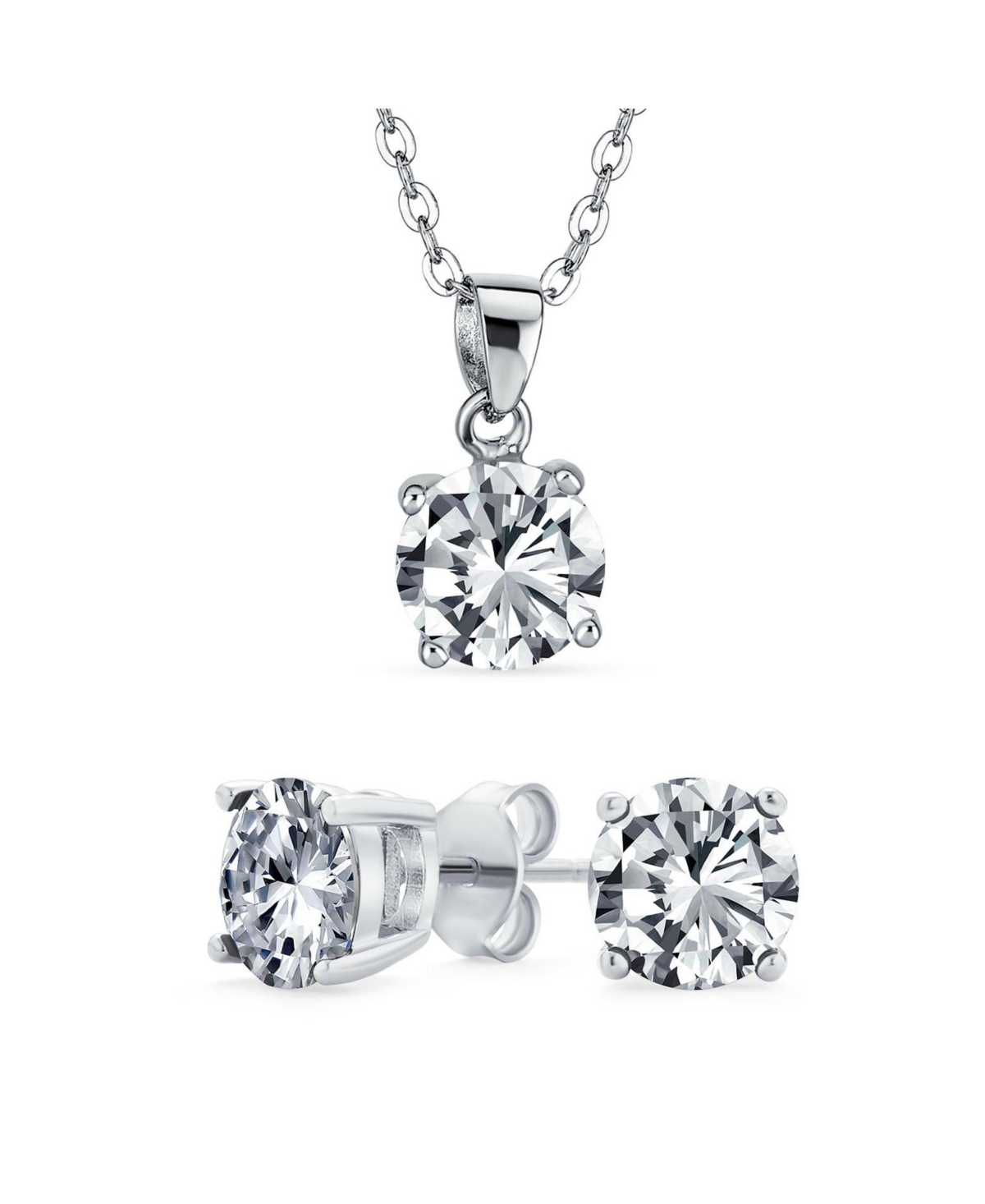 Click here for Bling Jewelry 4CTW Round Cz Solitaire Stud Earring... prices