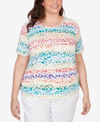 Animal Print Plus Size Shirts & Tops | Macy's
