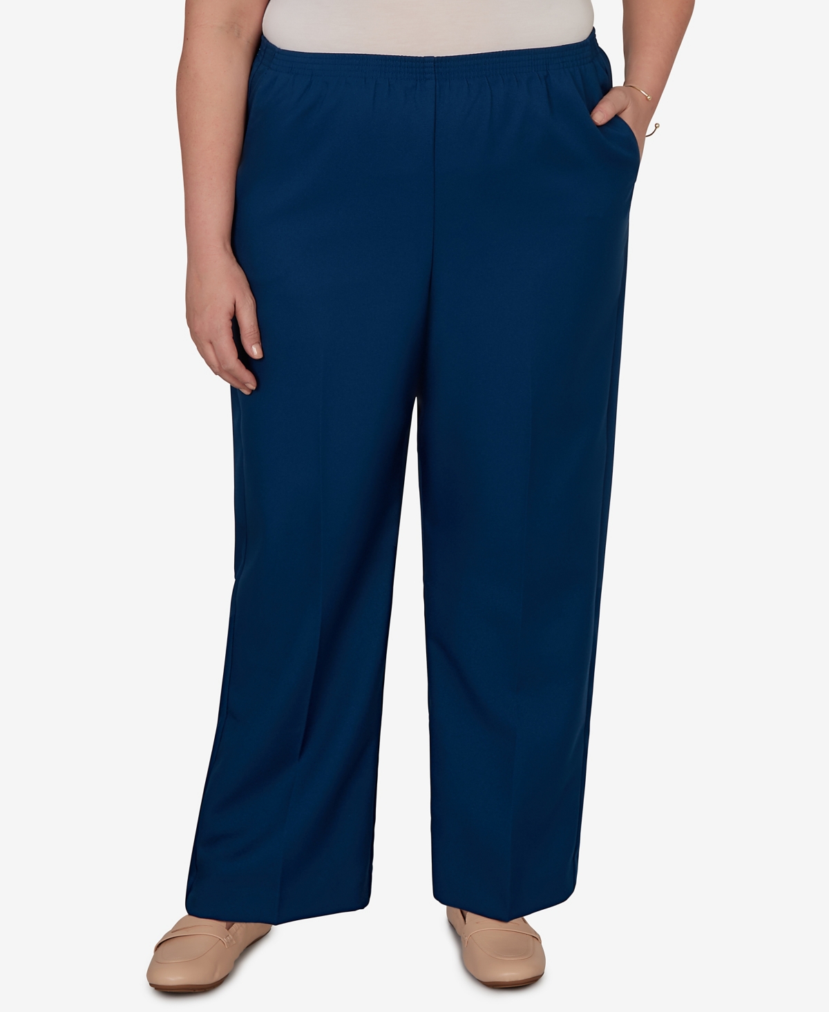 Click here for Alfred Dunner Plus Size Colored Pull-On Pants - Ca... prices