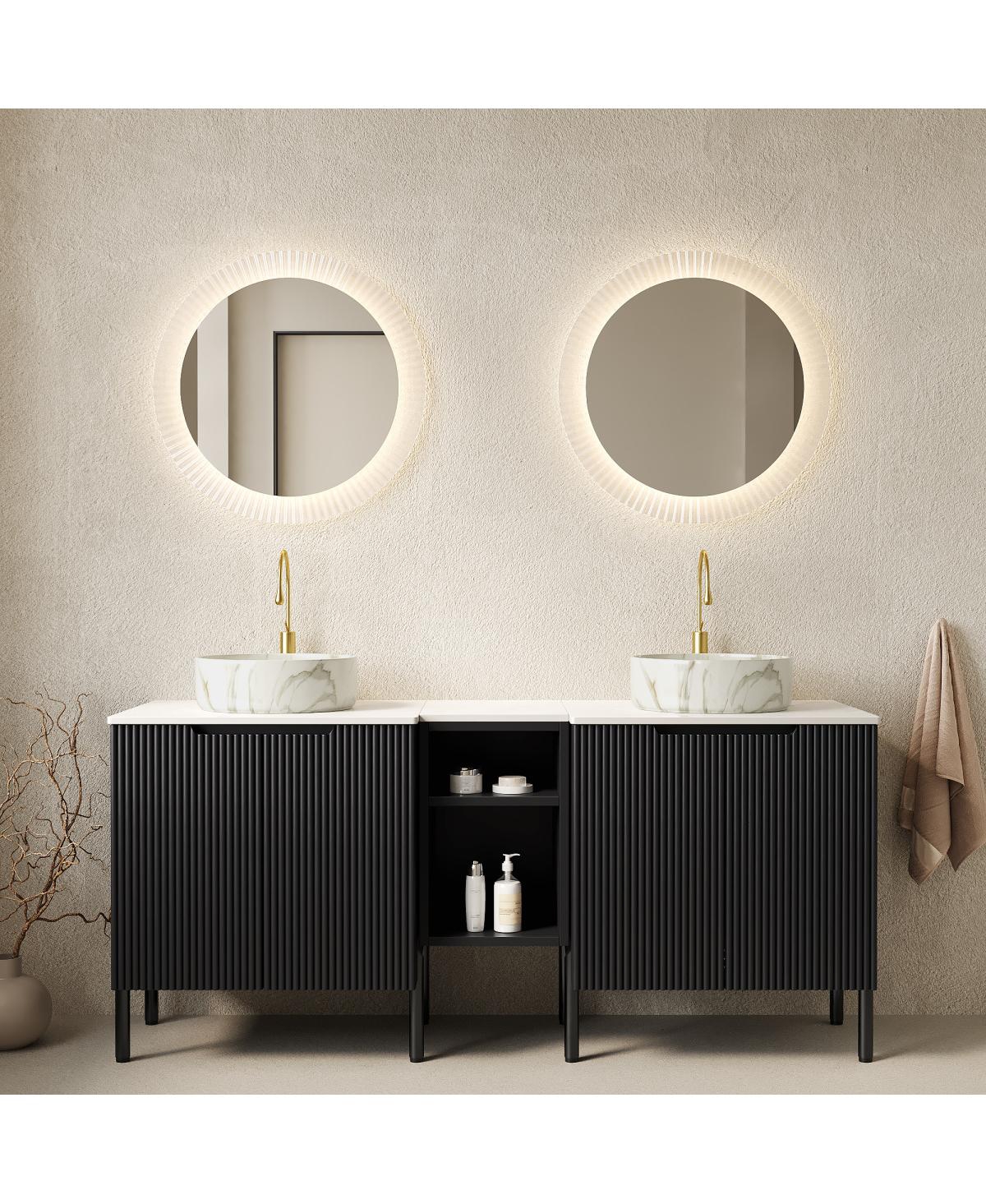 Click here for Sillysis 60 Inch Bathroom Vanity with Double Vesse... prices