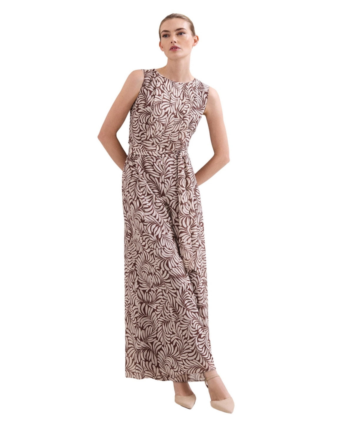 Click here for Phase Eight Petite Janine Jumpsuit - Latte prices