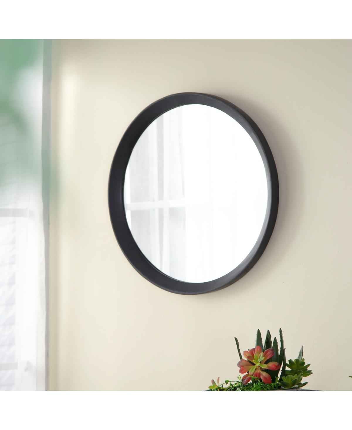 Click here for Laoties 20 Round Solid Mango Wood Wall Mirror  Mod... prices