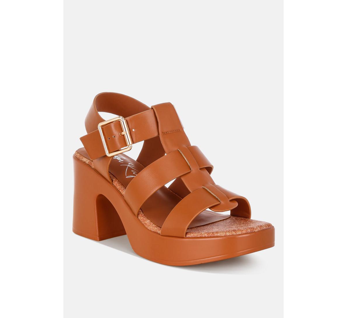 Click here for Avalon Chunky Pin Buckle Platform Heels Women - Ta... prices
