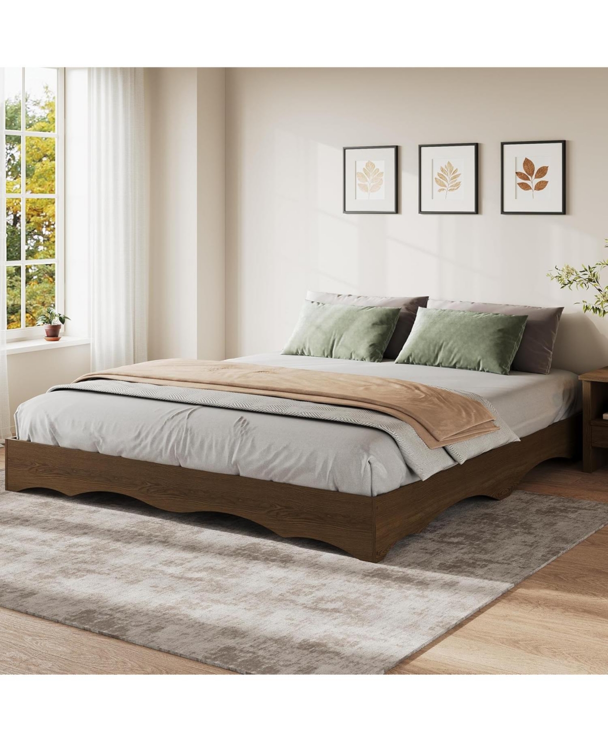 Click here for gaomon Wood Platform Bed Frame  Low Profile Bed wi... prices