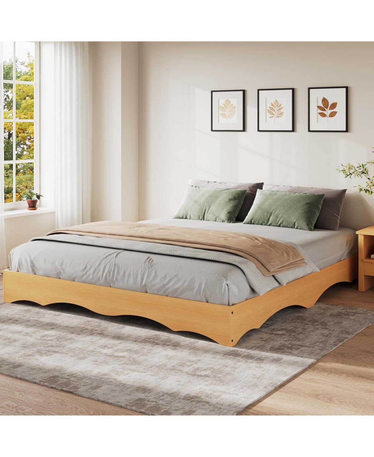 Click here for gaomon Wood Platform Bed Frame  Low Profile Bed wi... prices