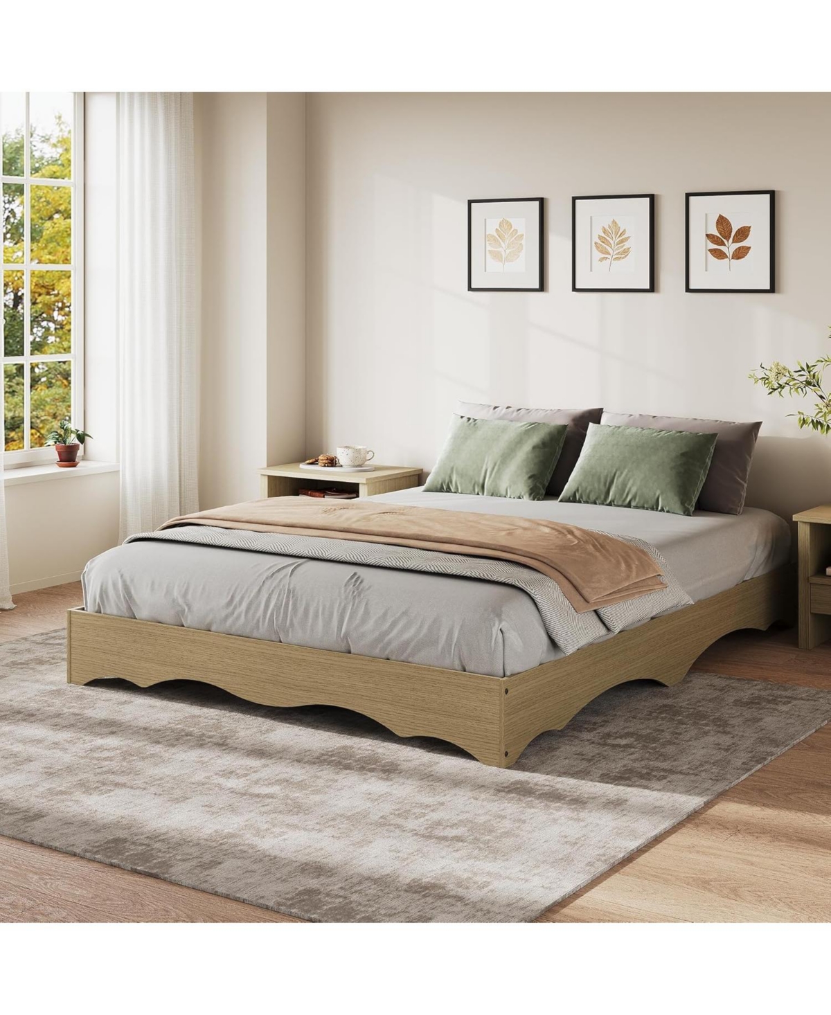 Click here for gaomon Wood Platform Bed Frame  Low Profile Bed wi... prices