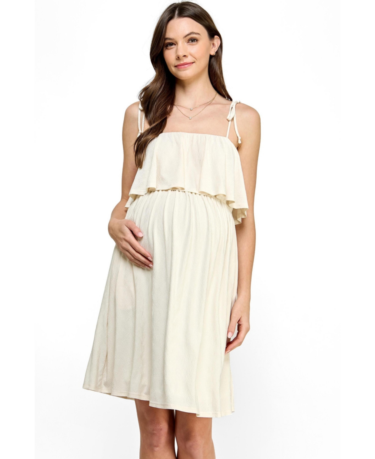 Click here for Hello Miz Womens Maternity Sleeveless Tie Shoulder... prices