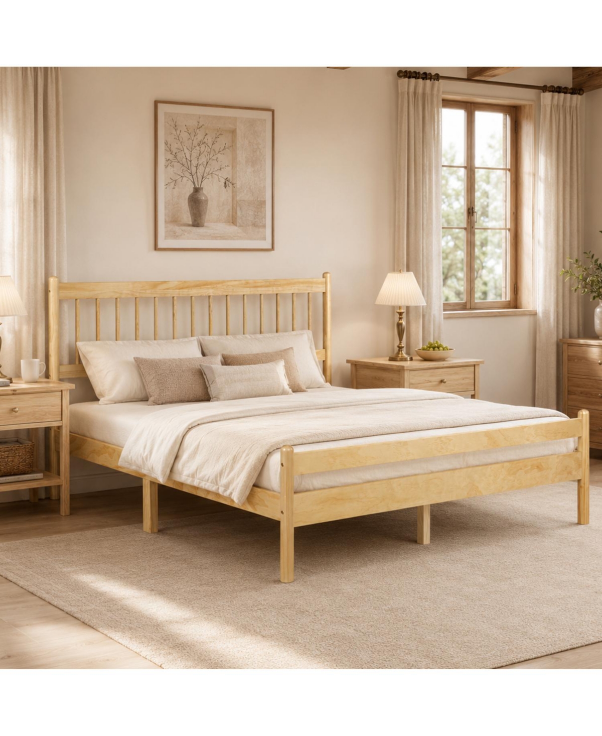 Click here for Rainsken Queen Size Bed Frame  with Headboard and... prices