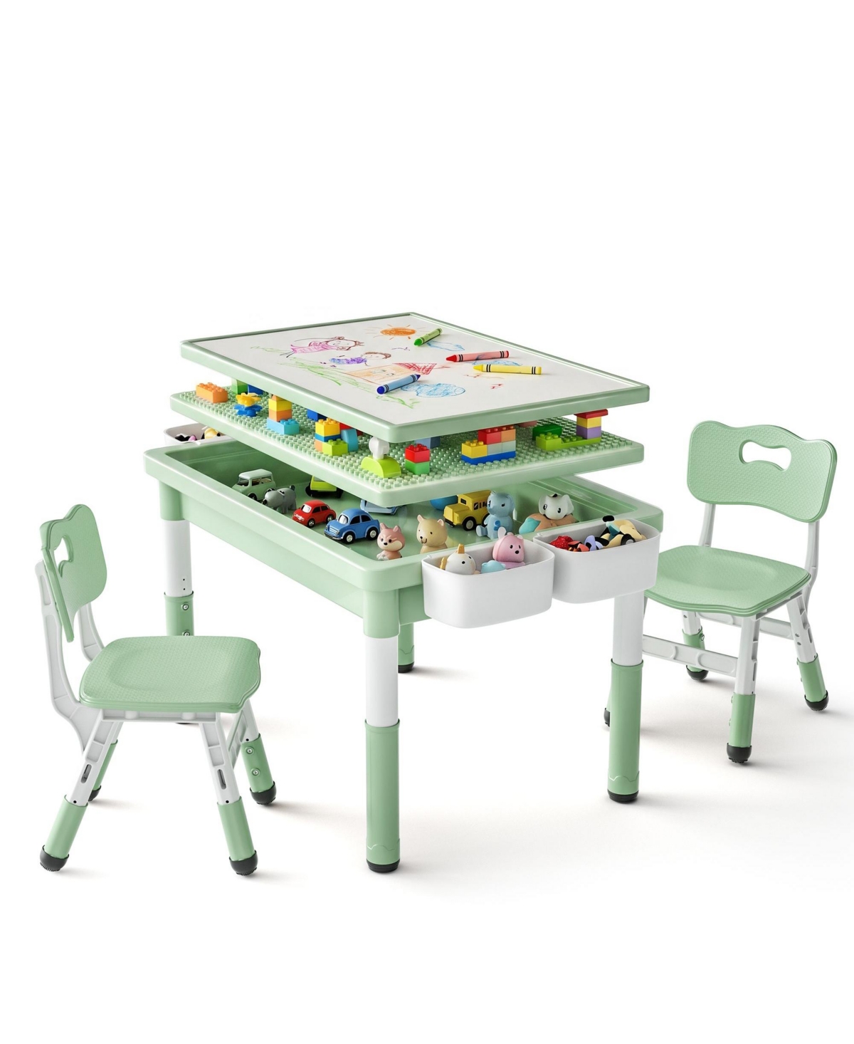 Click here for Kinder King Kids Table and Chair Set  Activity Des... prices