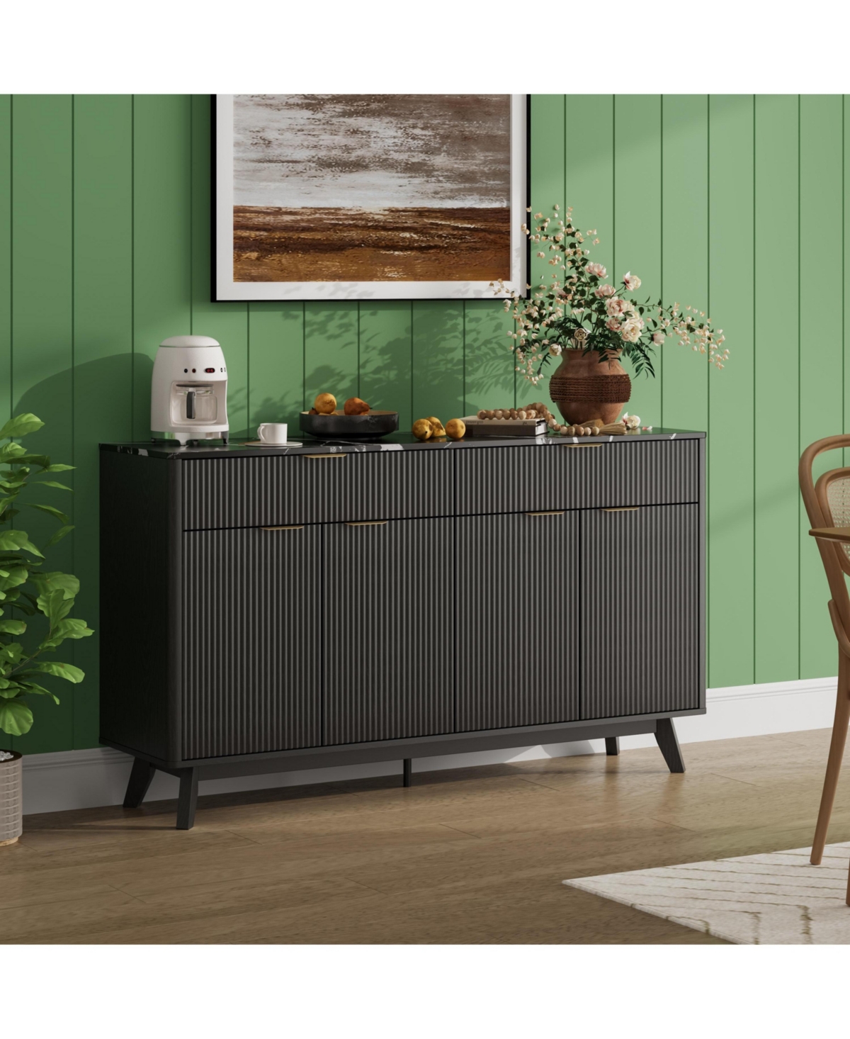 Click here for homfan Modern Buffet Cabinet with Storage  60 Inch... prices
