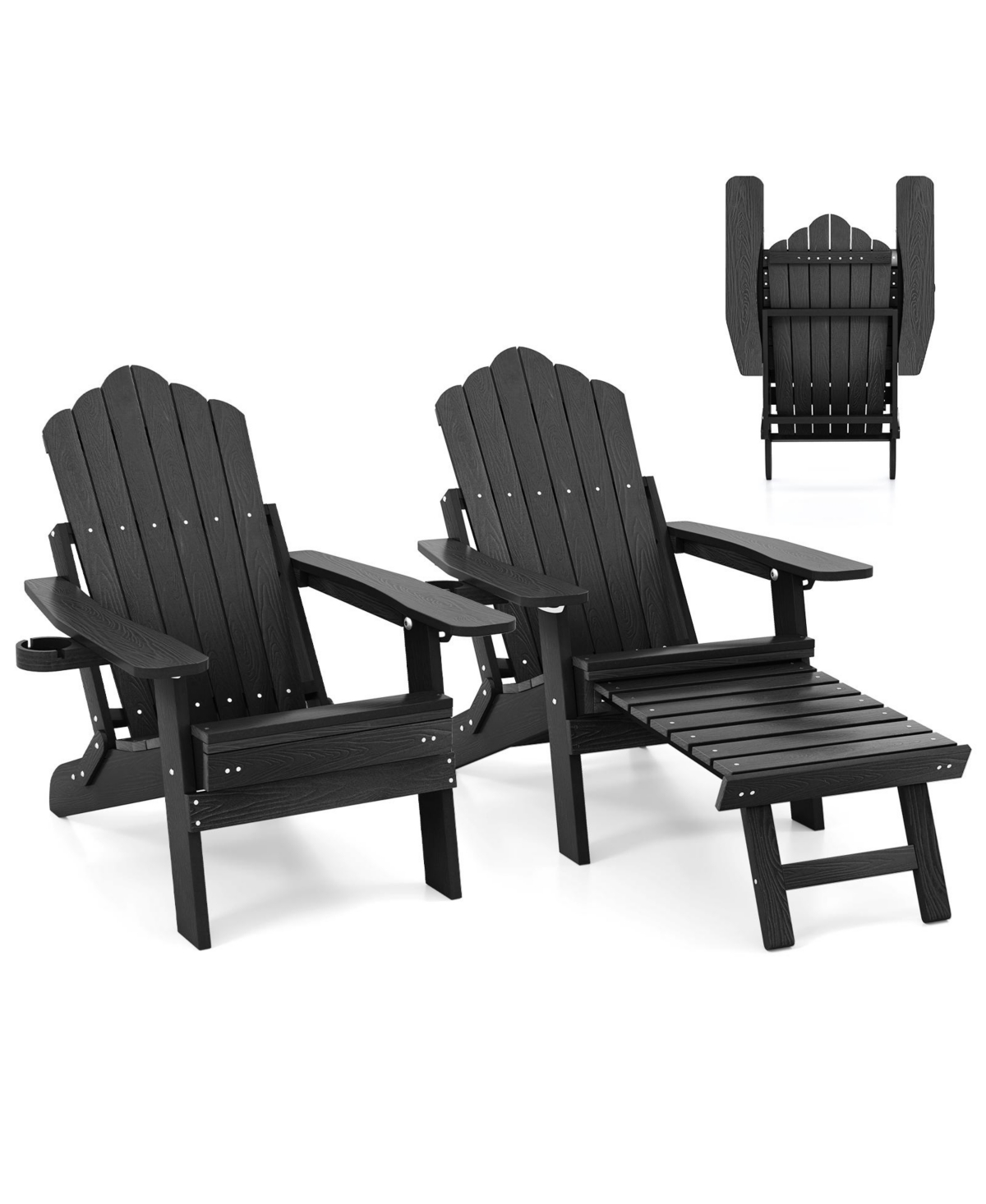 Click here for Gymax 2 Piece Folding Adirondack Chair Hips Fire P... prices