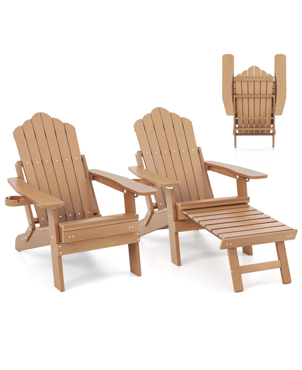 Click here for Gymax 2 Piece Folding Adirondack Chair Hips Fire P... prices