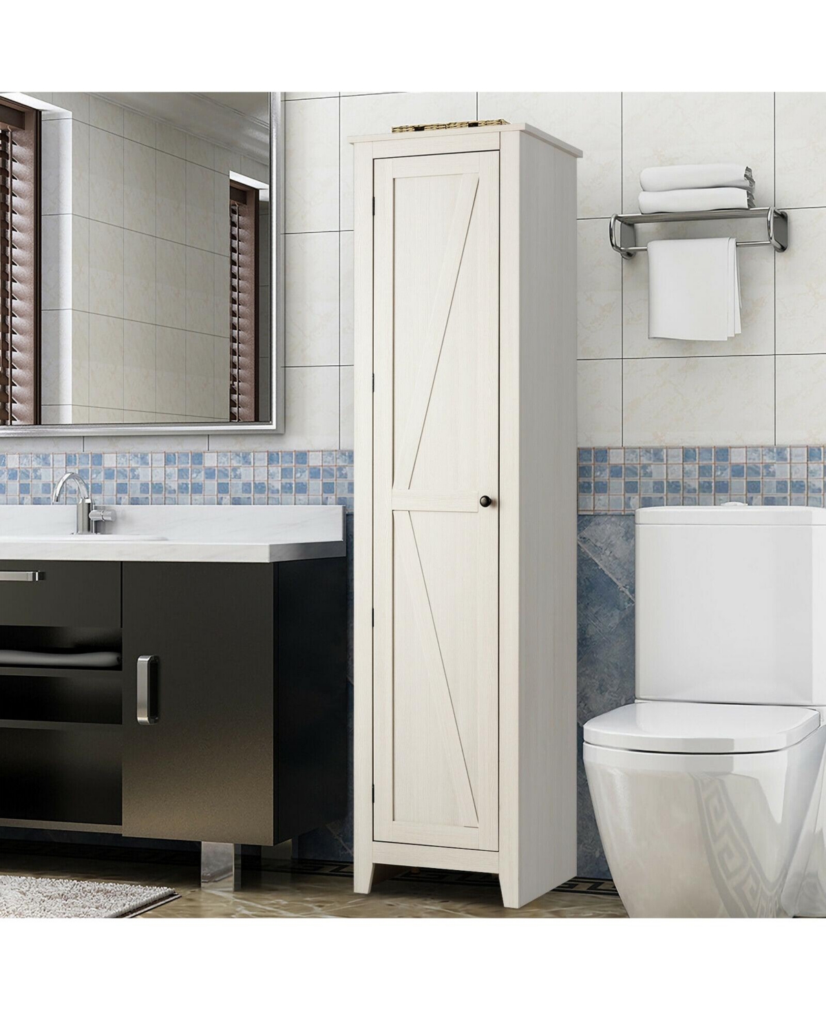 Click here for Volenca 72-in Tall Slim Linen Tower with Shelves... prices