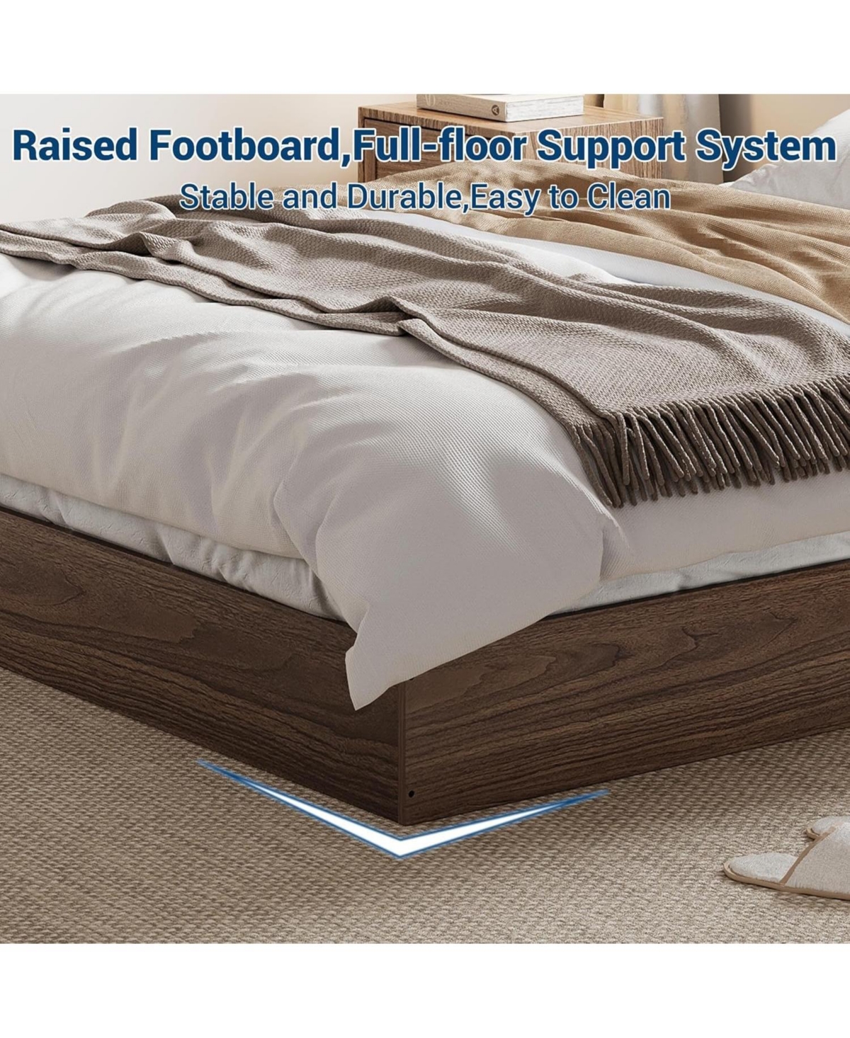 Click here for gaomon Wood Bed Frame Floor Standing Slat Support... prices