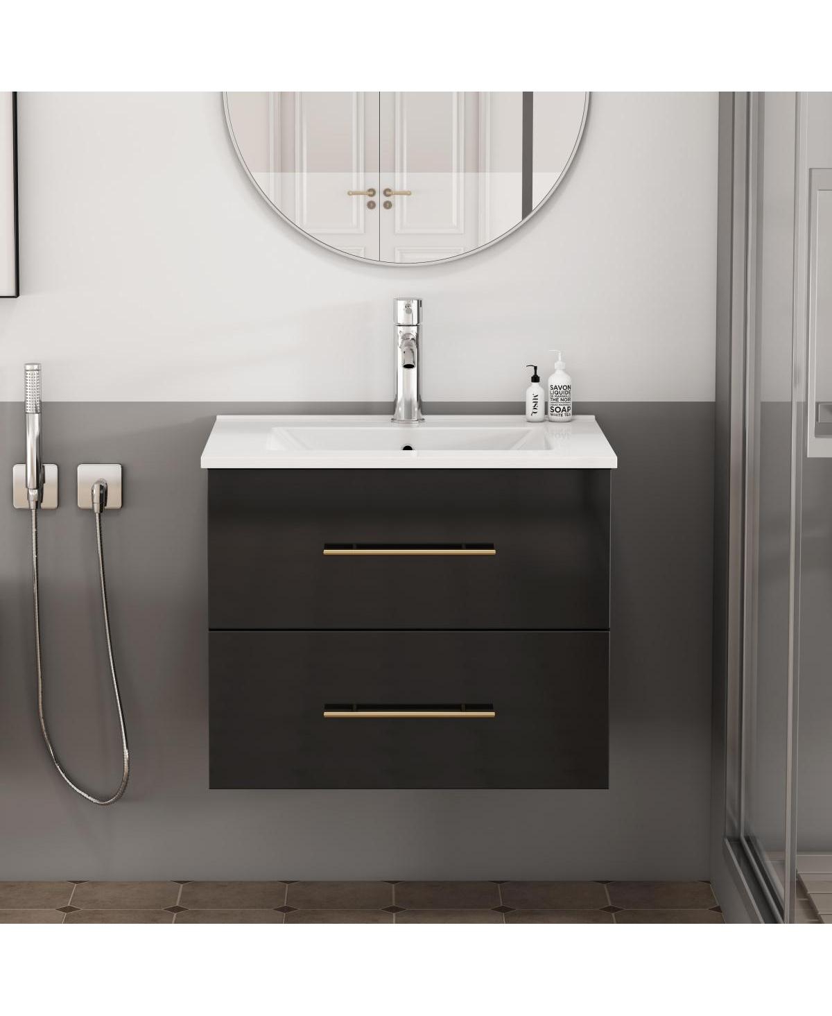 Click here for Sillysis Wall Mounted Bathroom Vanity with Ceramic... prices